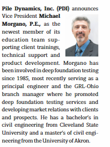 Michael Morgano is the Newest PDI Instructor - Pile Dynamics, Inc.