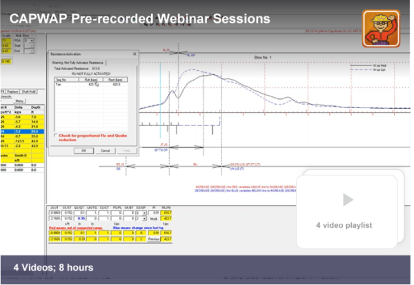 CAPWAP Modules - Recorded Webinar Sessions - Pile Dynamics, Inc.
