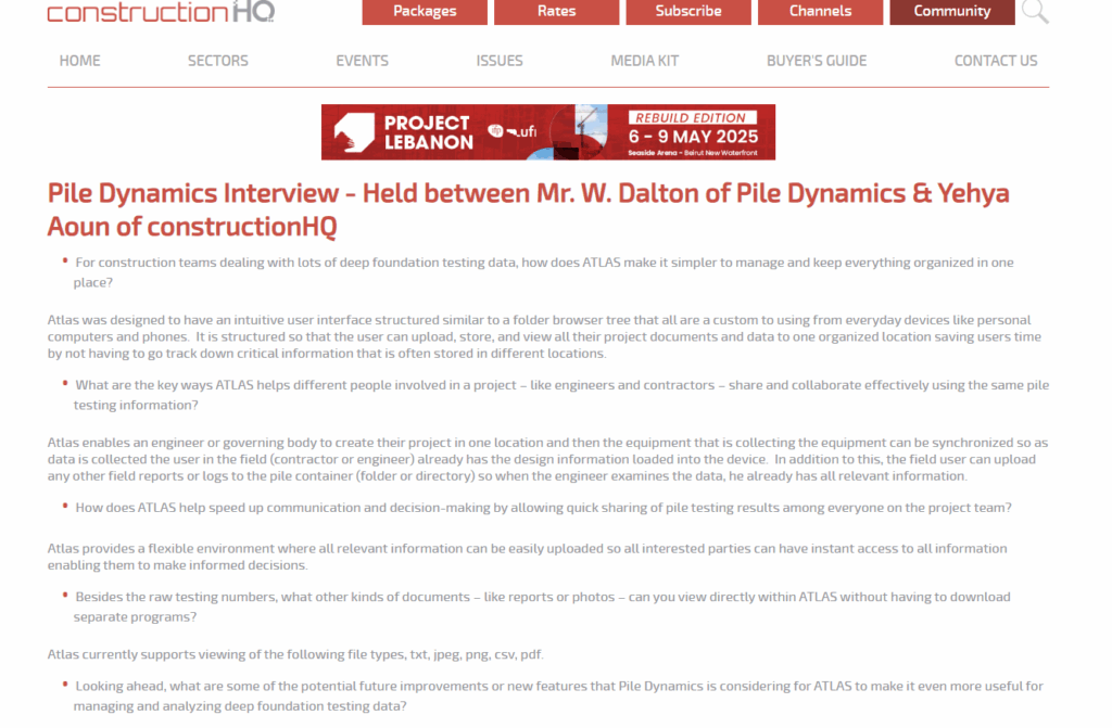 News - Pile Dynamics, Inc.