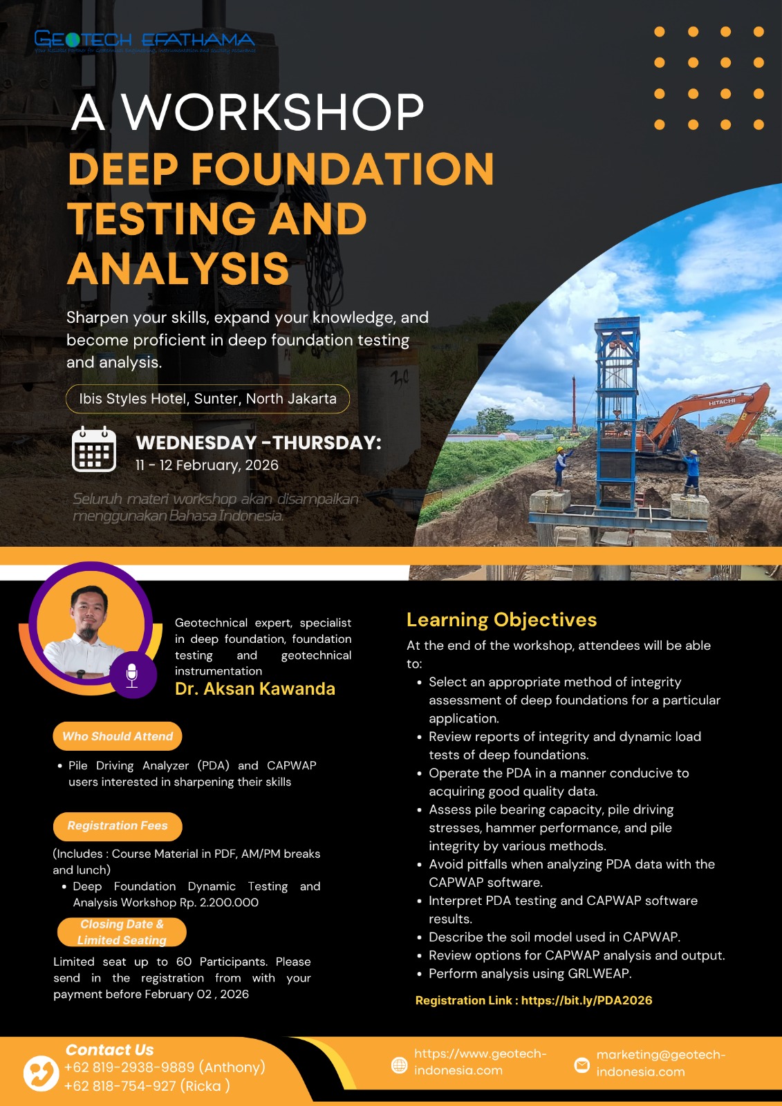 WORKSHOP: Deep Foundation Testing & Analysis (Indonesia) - Pile ...